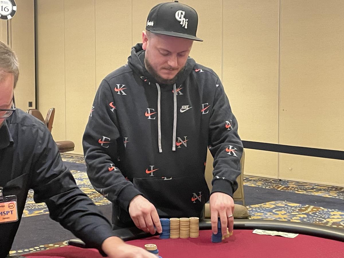 Michael Puccio raised to 1,100,000 on the button and Marc Bernal called ...