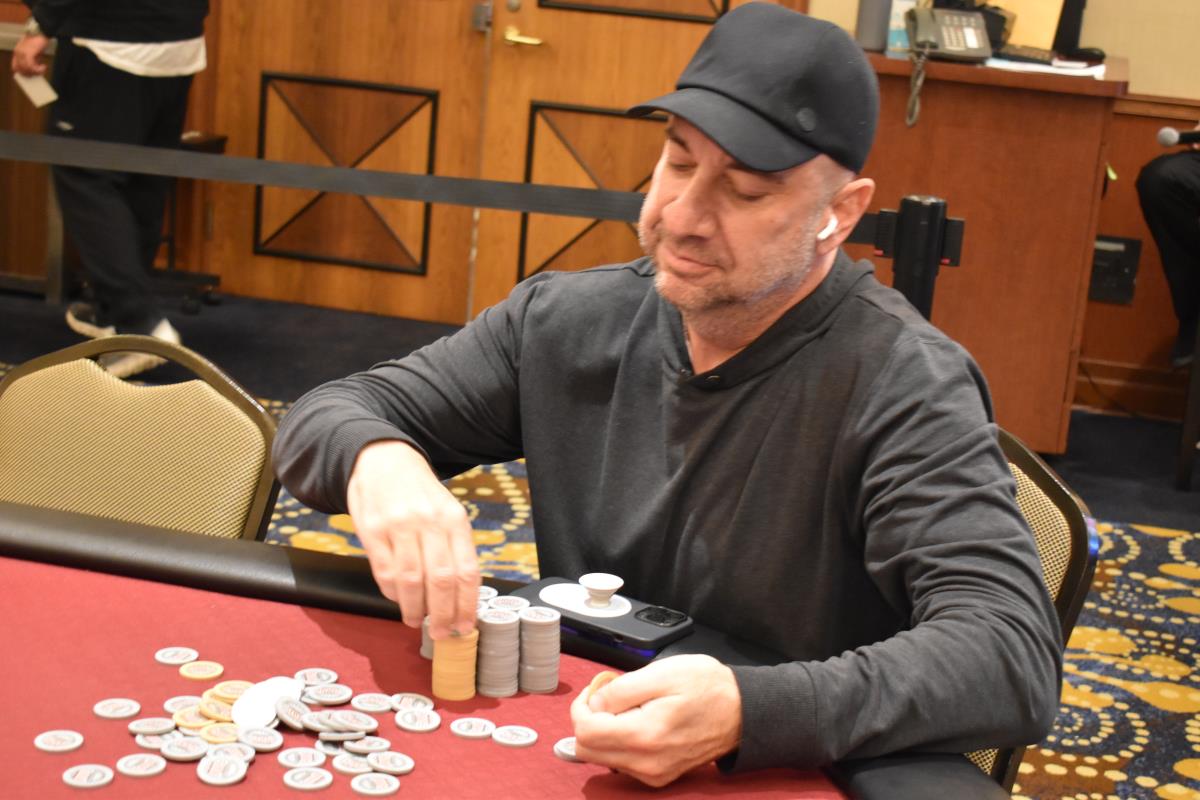 A series of preflop raises to a three-way all in between Angela Gambino ...