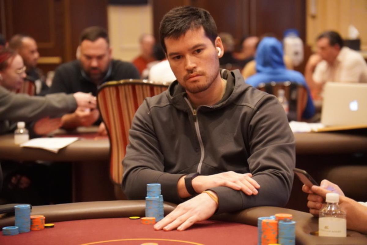 Mark Fink opened to 110,000 and in the small blind, Joshua Faris moved ...